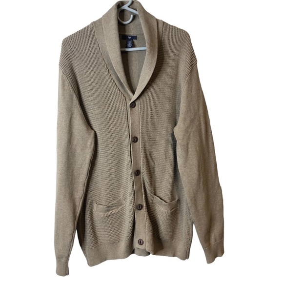 GAP | Sweaters | Gap Size Xl Grandpa Sweater Knit Cardigan Faux Wood ...